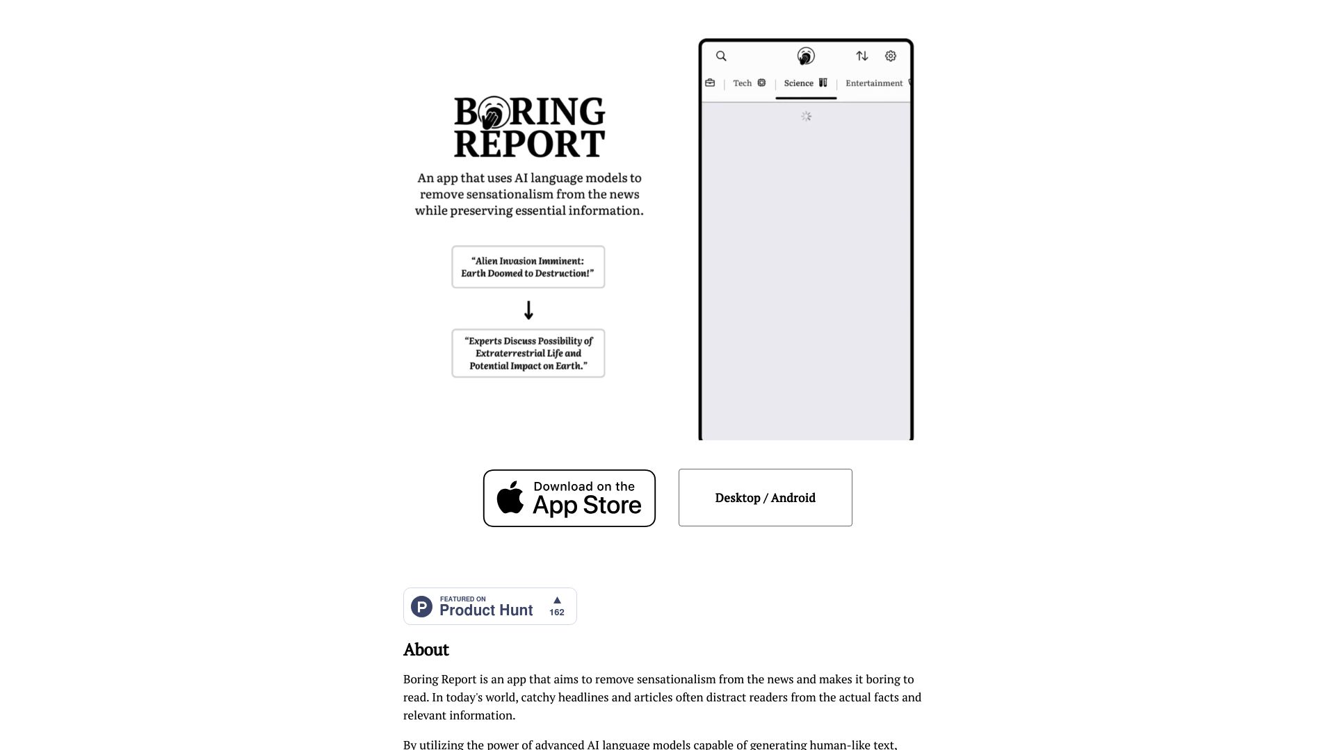 Boring Report - About, Reviews, Alternatives - AI Locator