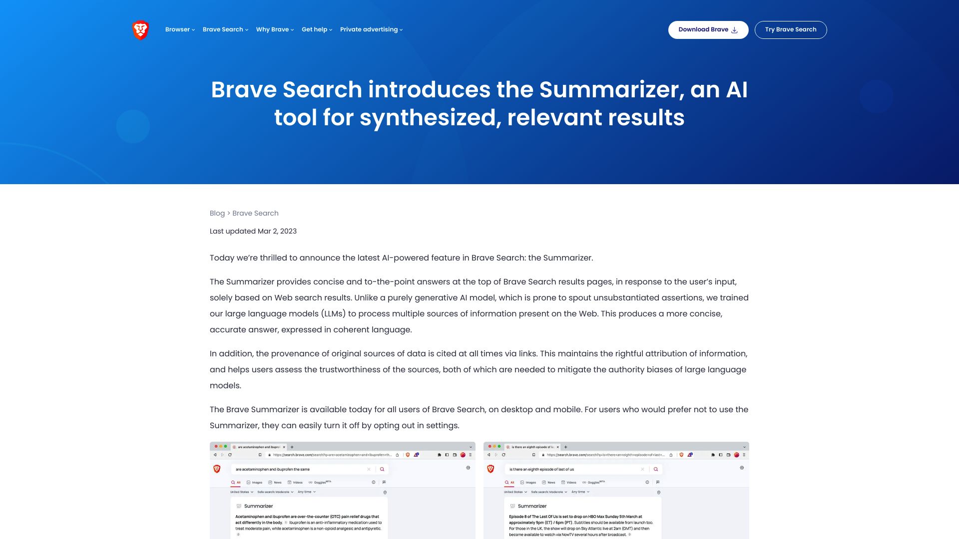 Brave Search Summarizer - About, Reviews, Alternatives - AI Locator