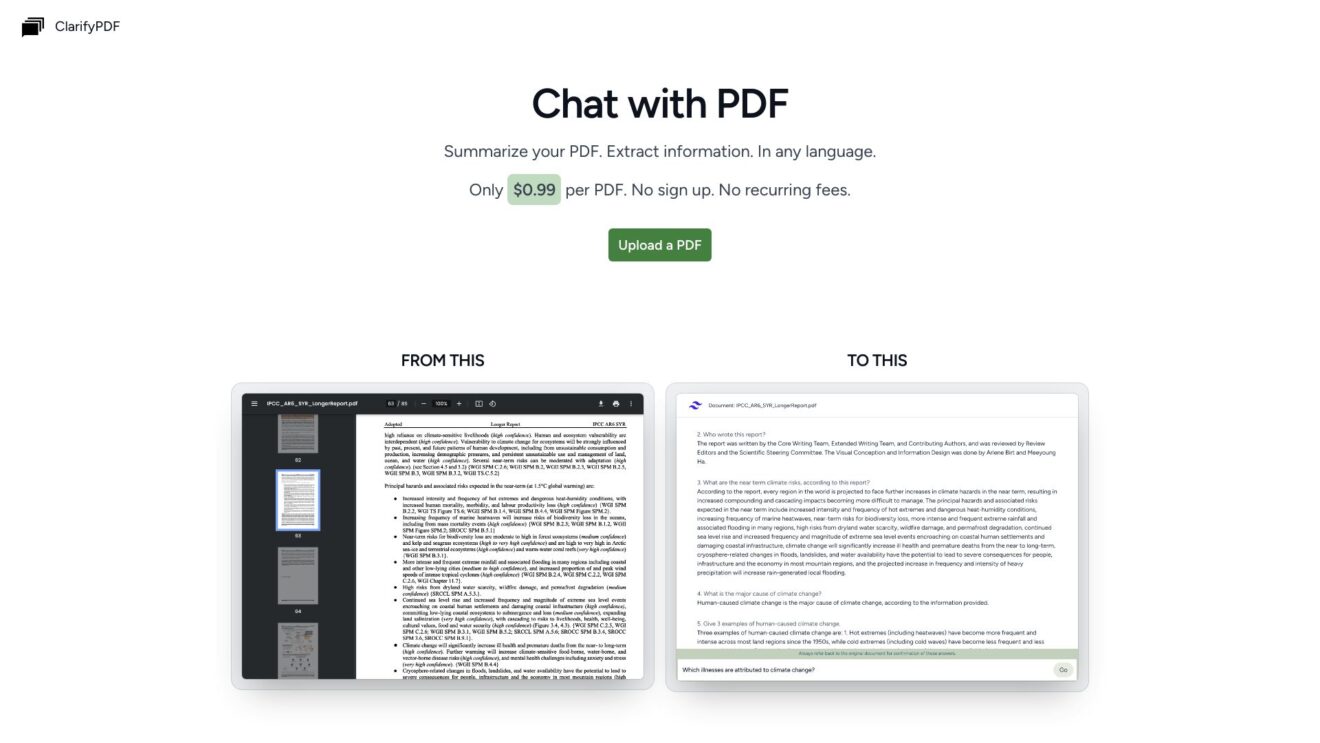ClarifyPDF - About, Reviews, Alternatives - AI Locator