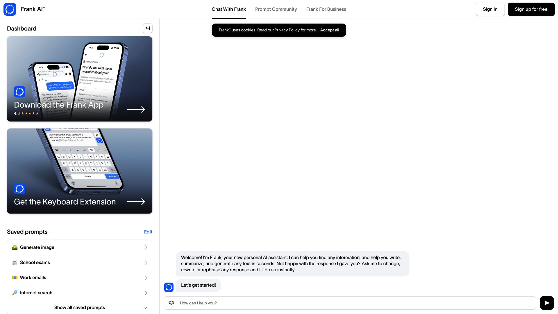 Frank AI - About, Reviews, Alternatives - AI Locator