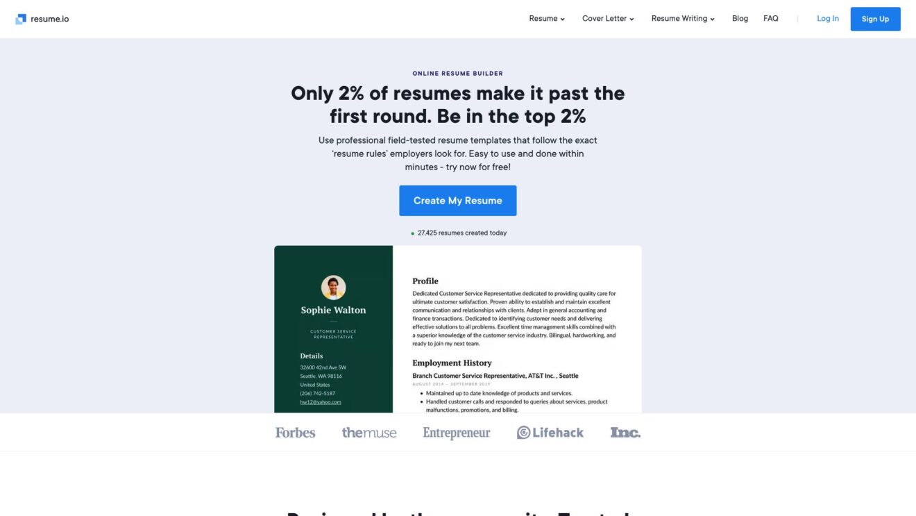 Resume IO - About, Reviews, Alternatives - AI Locator
