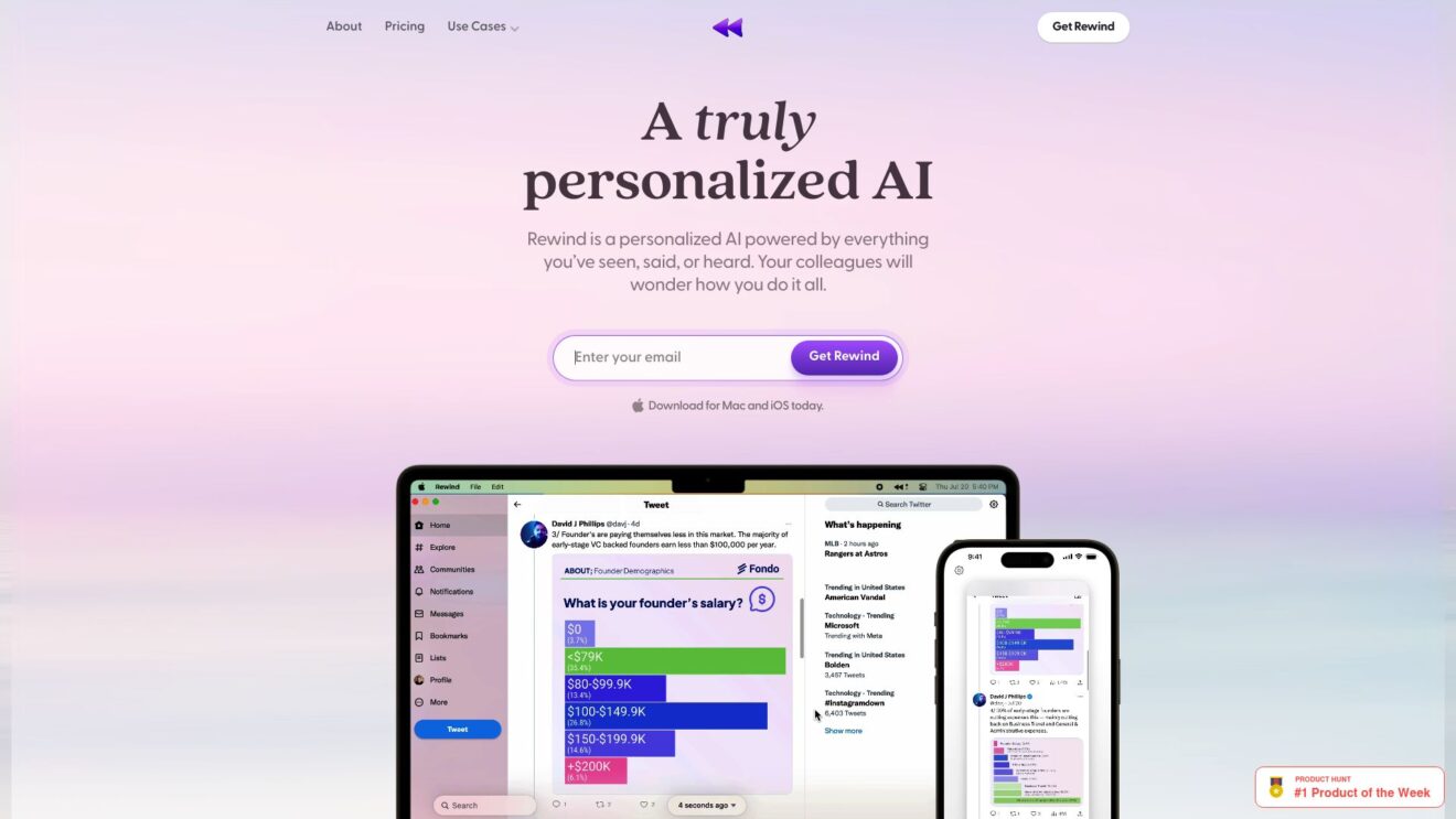 Rewind AI - About, Reviews, Alternatives - AI Locator