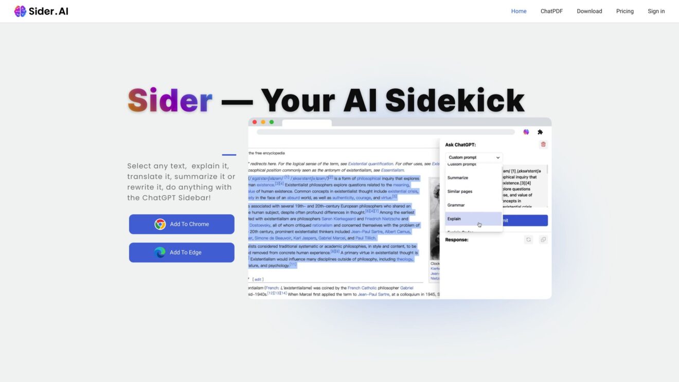 Sider AI - About, Reviews, Alternatives - AI Locator