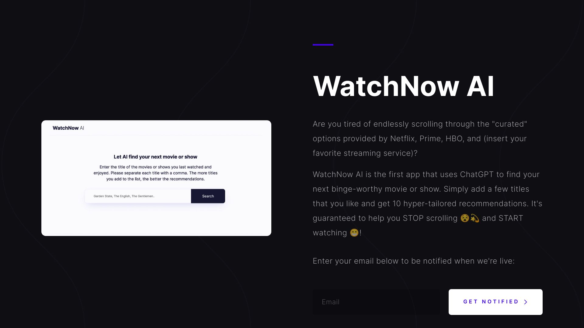 WatchNow AI - About, Reviews, Alternatives - AI Locator