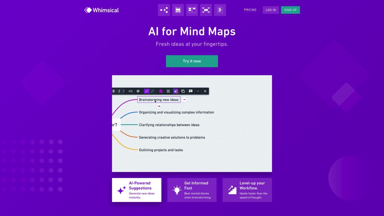 Whimsical Mind Maps - About, Reviews, Alternatives - AI Locator
